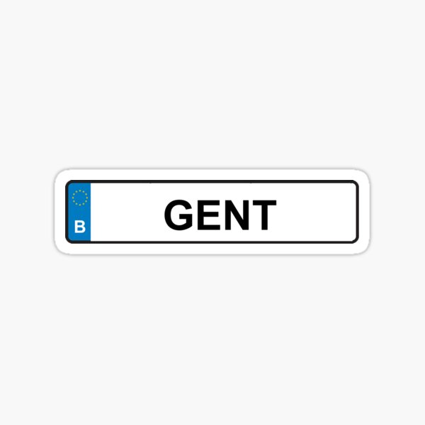 "Realistic Gent License Plate" Sticker for Sale by T-warrior | Redbubble