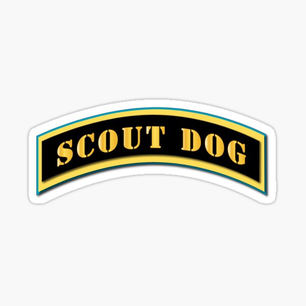 "Army - Scout Dog Tab - Gold" Sticker for Sale by twix123844 | Redbubble