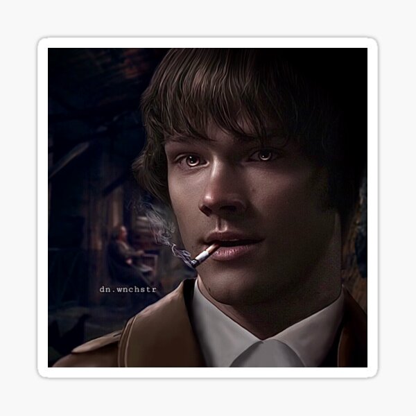 "Supernatural poster Sam Winchester smoking" Sticker for Sale by ...