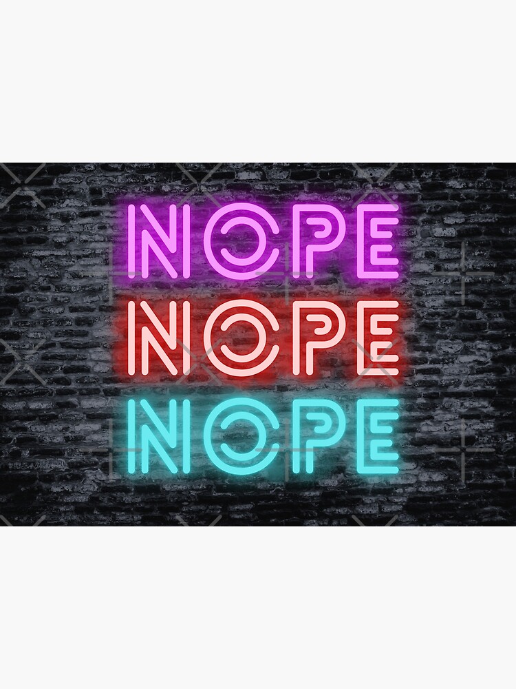Lámina fotográfica «Nope Nope Nope Letreros de neón - Tipografía» de ...