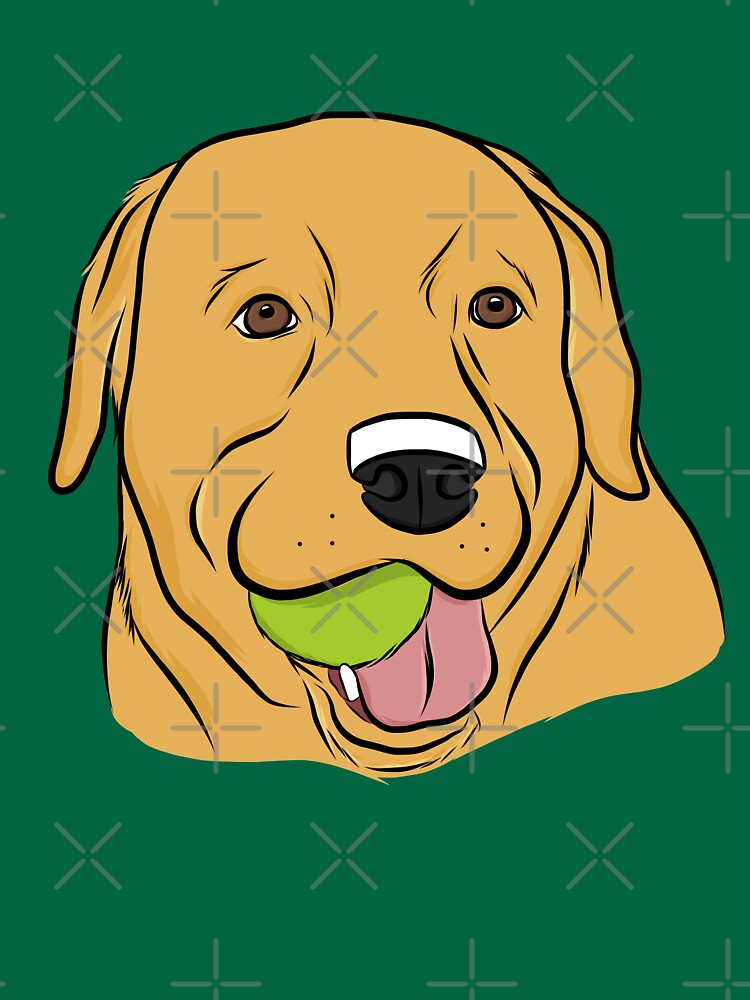 "Yellow Lab with Ball" T-shirt for Sale by rmcbuckeye | Redbubble ...