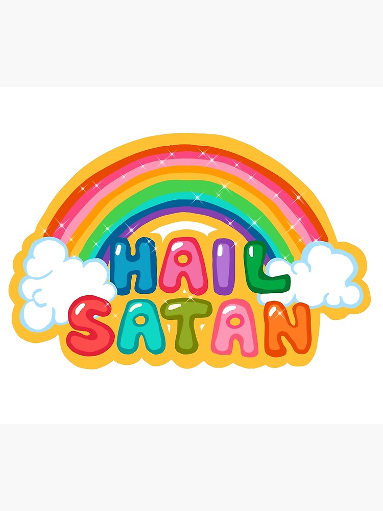 "Hail Satan" Poster for Sale by LunaticHandbag | Redbubble