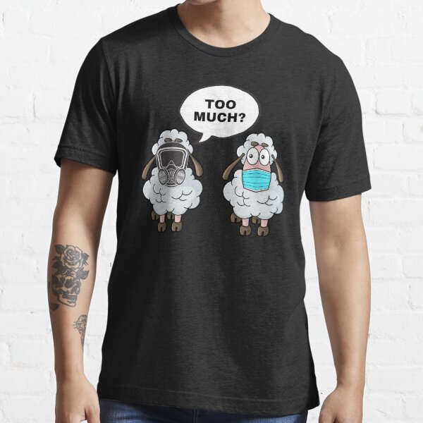 "FUNNY SHEEP MEME, SHEEPLE, HUMOR, COVID MEME, GAS MASK, " T-shirt for ...