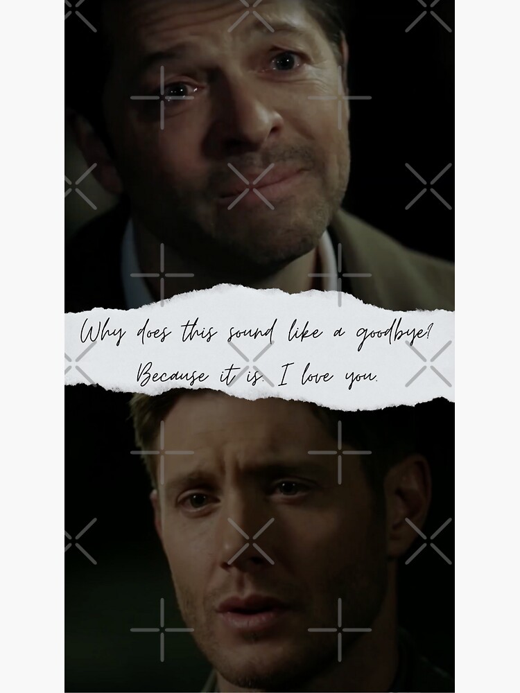 "destiel i love you scene 15x18" Sticker for Sale by LannisterOnMars ...