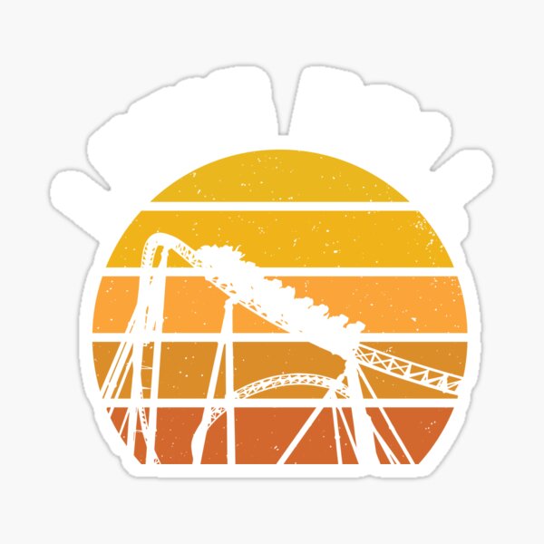 "Roller Coaster Lets Roll Thrillseeker Amusement Theme Park" Sticker ...