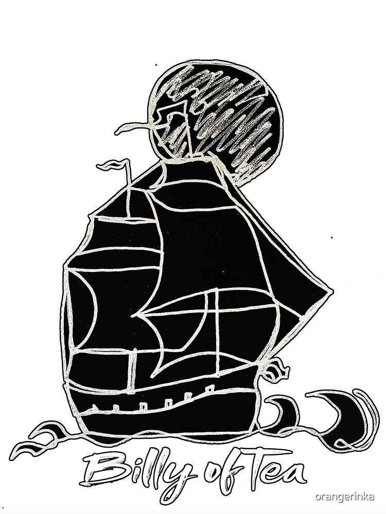 "Wellerman ship Sea shanty Billy of tea line art" Art Print by ...