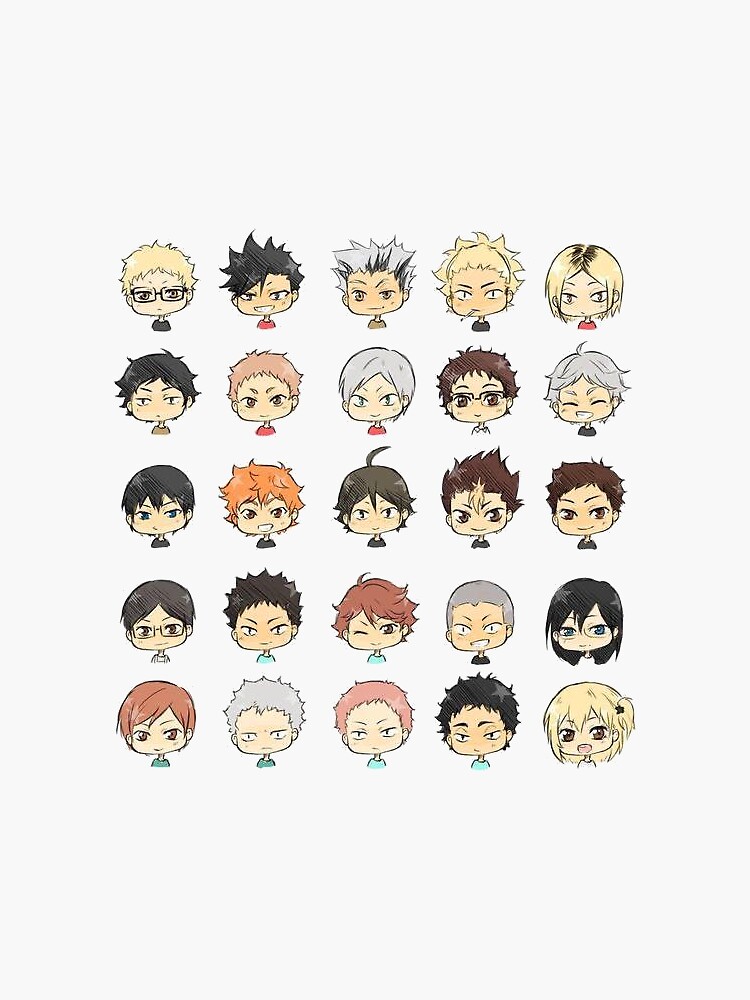 "Haikyuu Sticker Sheet" Sticker for Sale by HaikyuuStickerz | Redbubble