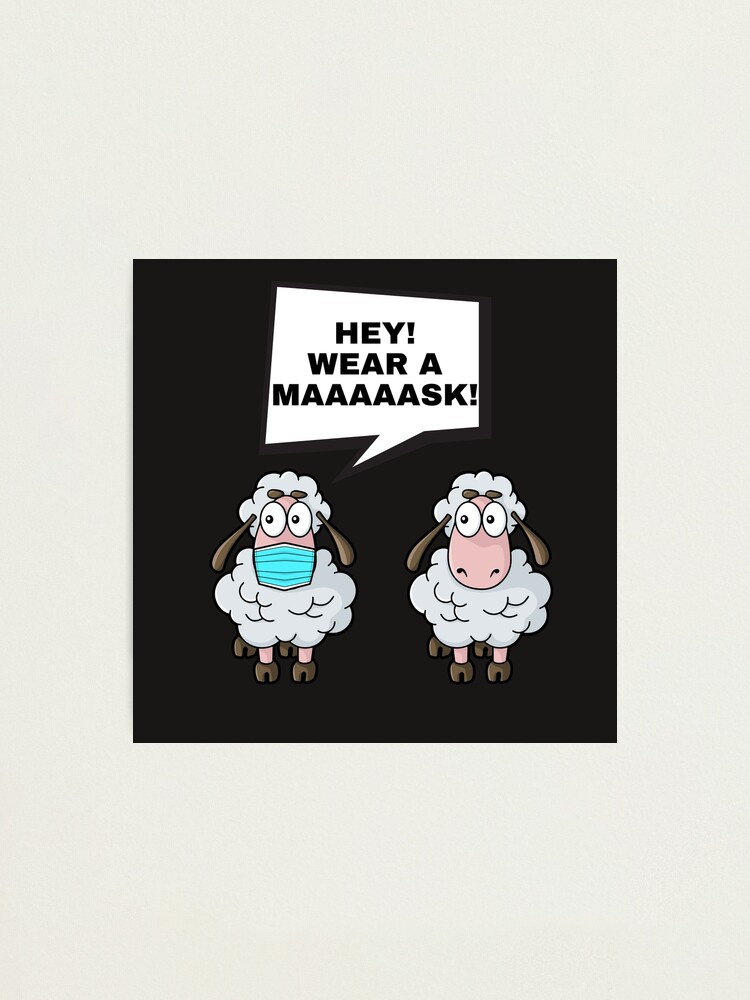 "SHEEP MEME, WEAR A MASK, COVID MEME, WHITE SHEEP, CRISIS ...