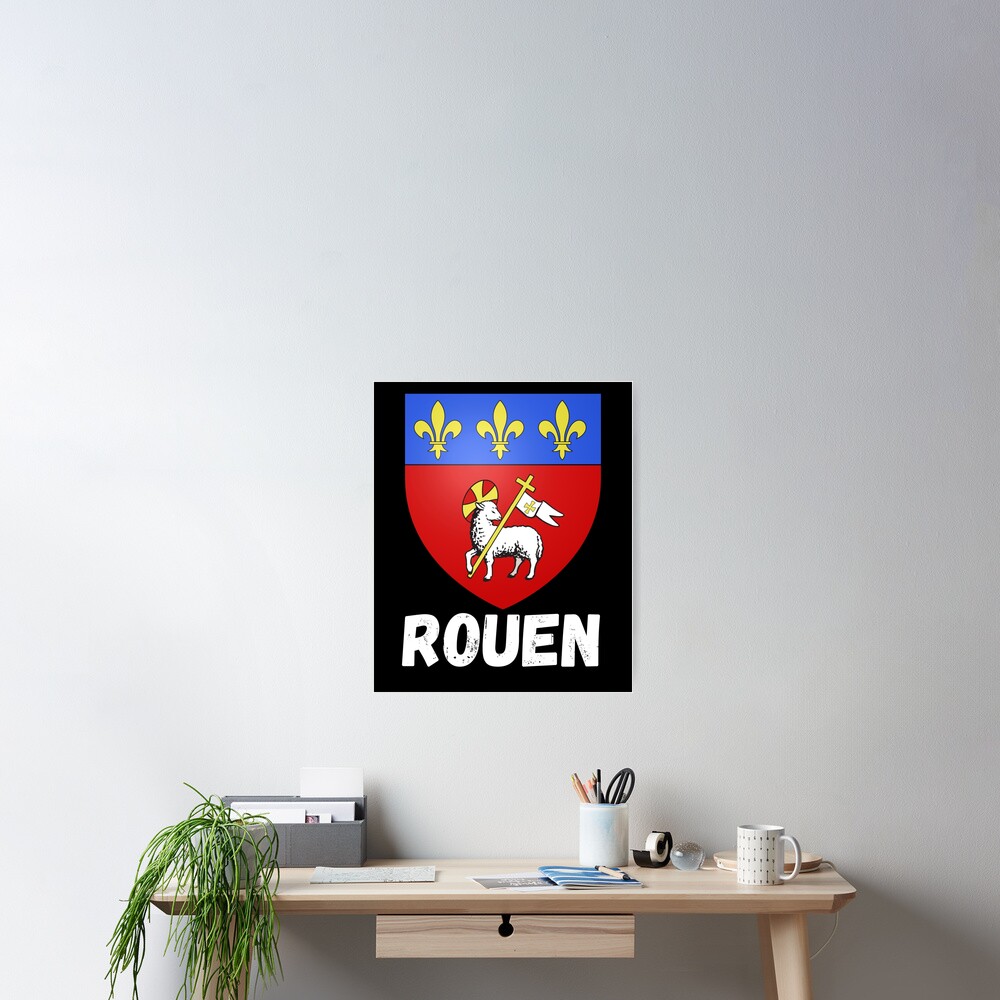 "rouen flag coat of arms" Poster for Sale by mikoala50 | Redbubble