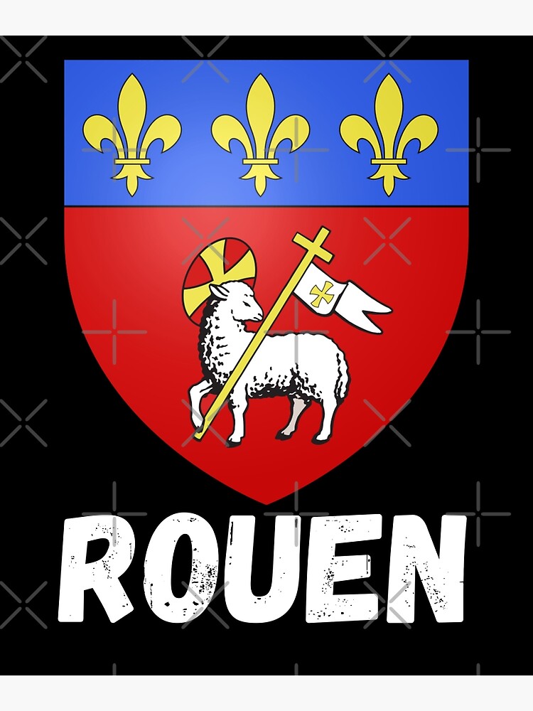 "rouen flag coat of arms" Poster for Sale by mikoala50 | Redbubble