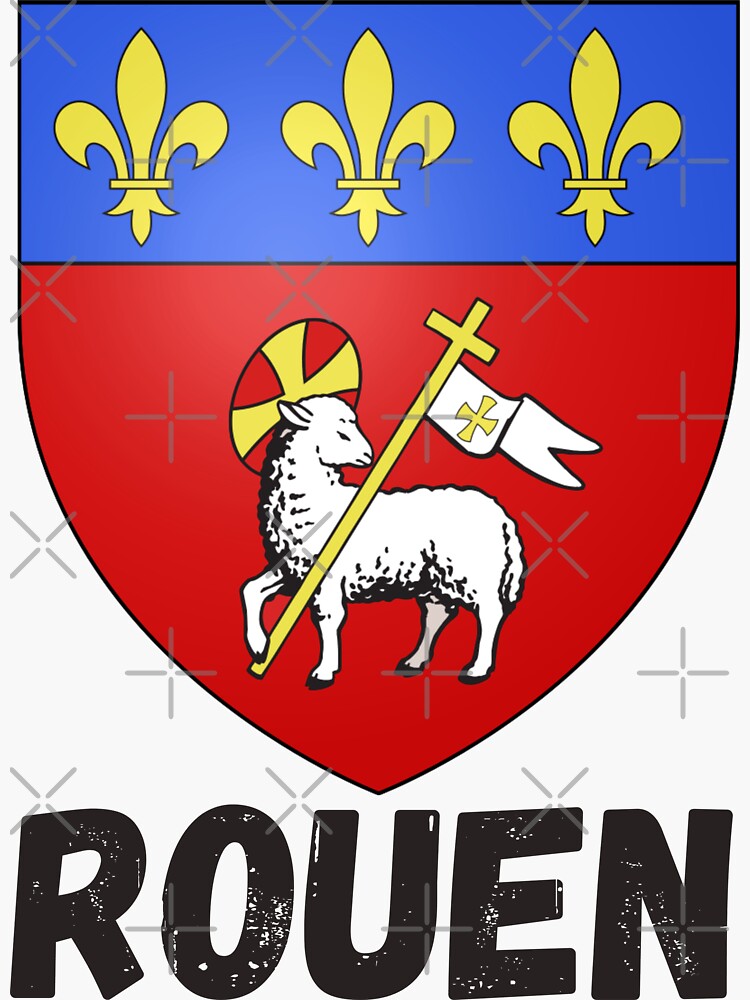 "rouen flag coat of arms" Sticker for Sale by mikoala50 | Redbubble