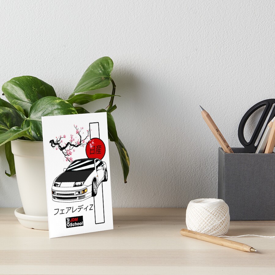 "JDM 300ZX Red Sun Edition" Art Board Print by oldschooljdm | Redbubble