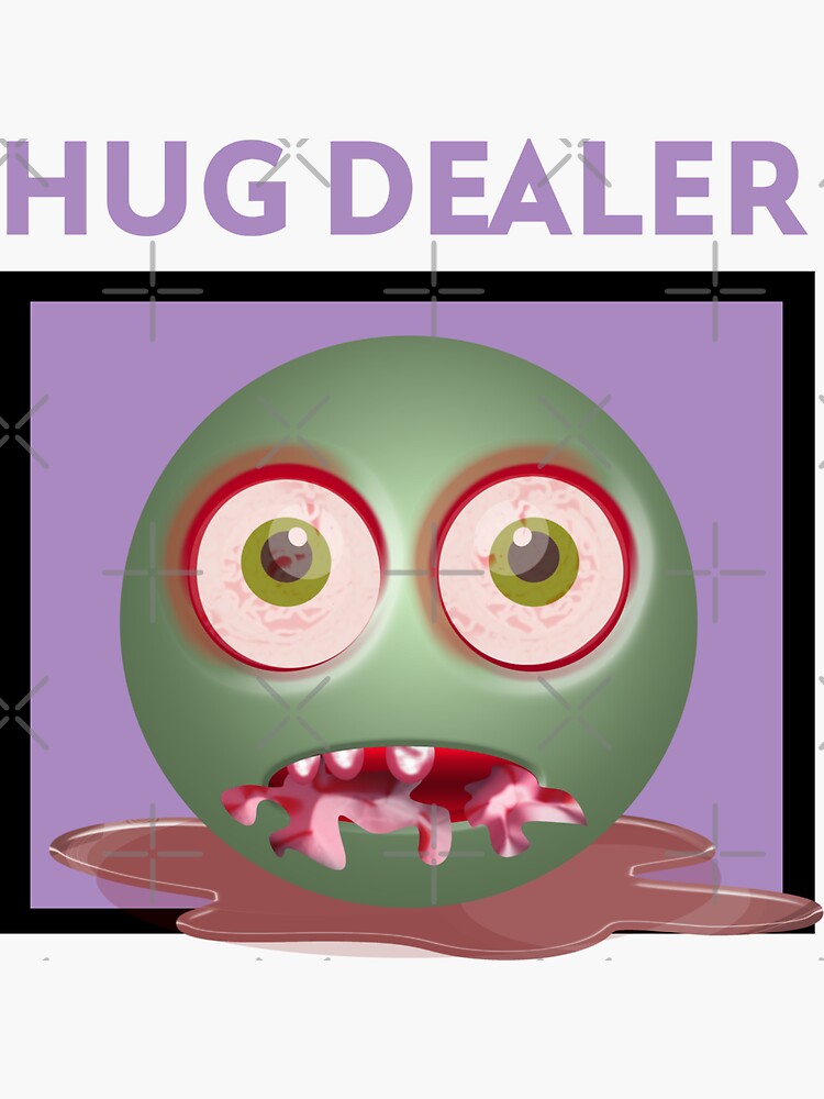 "Cool Zombie Emoji Undead Funny Hug Dealer" Sticker for Sale by ...