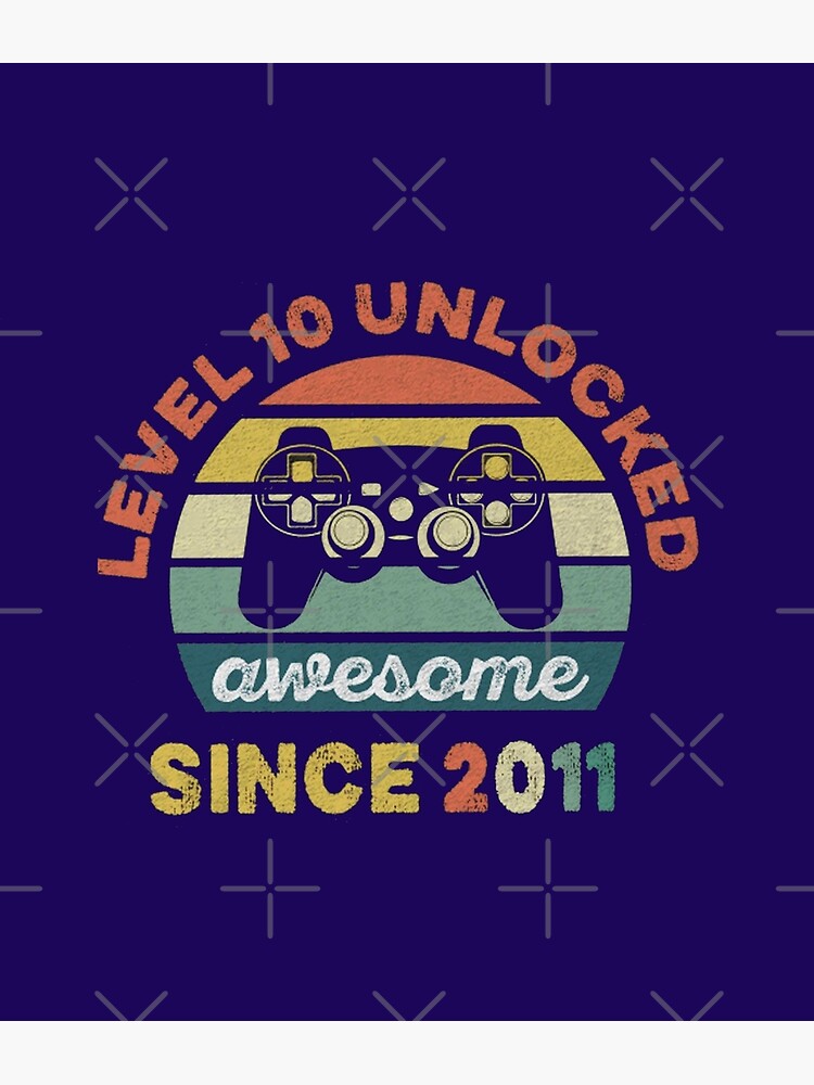 "10th Birthday Shirt, Tenth Birthday, Double Digits, Level 10 Unlocked ...