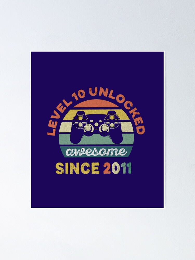 "10th Birthday Shirt, Tenth Birthday, Double Digits, Level 10 Unlocked ...