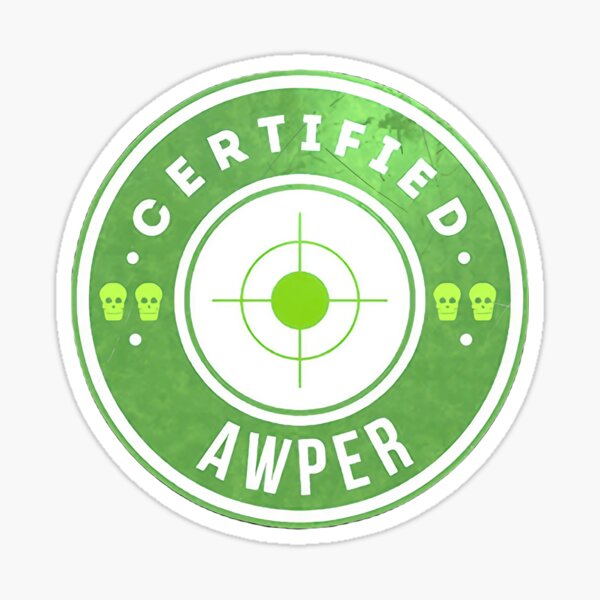 "Certified AWPER Counter Strike Sticker" Sticker for Sale by ...