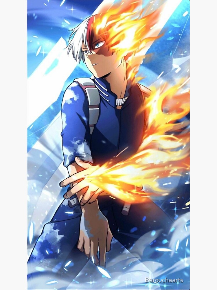 "sexy shoto todoroki (ice x fire)" Art Print by Barouchaarts | Redbubble