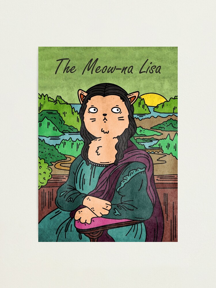 Lámina fotográfica «Mona Lisa Cat Lady | también conocido como The Meow ...