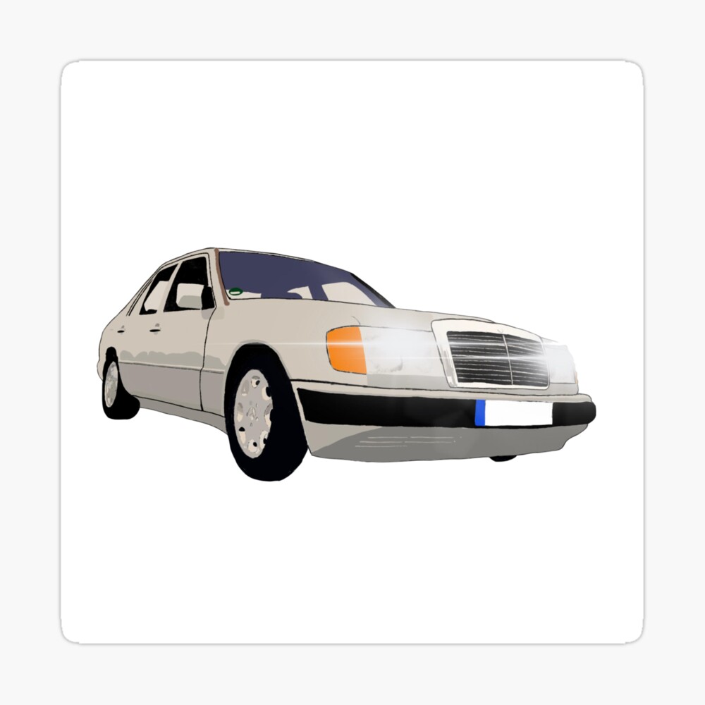 Home & Living Wall Hangings POSTER Mercedes 200E W124 Vector Art etna ...