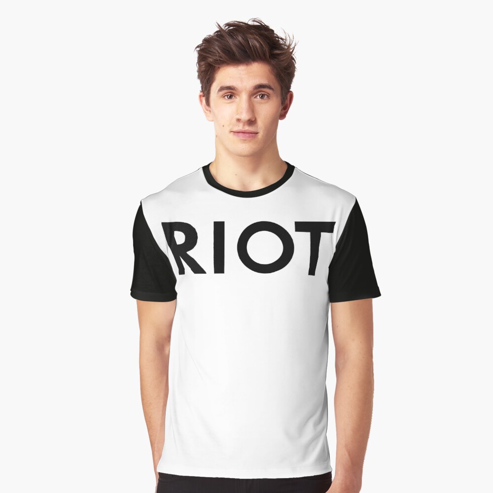 "Mac's RIOT Shirt - Always Sunny (Black Lettering)" Essential T-Shirt ...