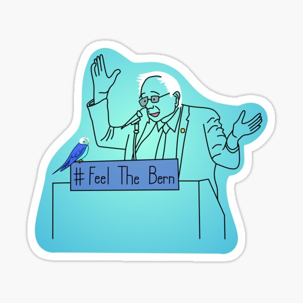 "Bernie Sanders and his Bird" Sticker for Sale by noah-james | Redbubble