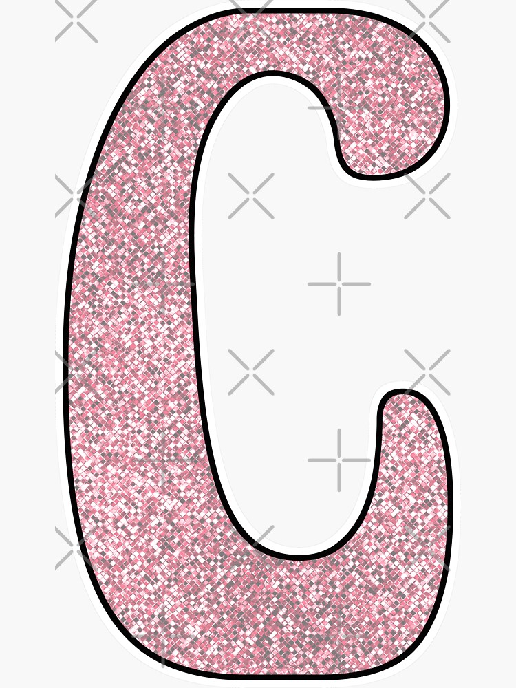 "Pink Letter C Glitter Style Alphabet Initial" Sticker for Sale by ...