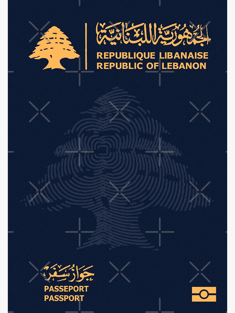 "Lebanon passport" Sticker for Sale by HAKVS | Redbubble