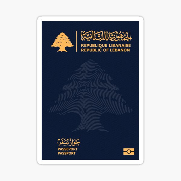 "Lebanon passport" Sticker by HAKVS | Redbubble