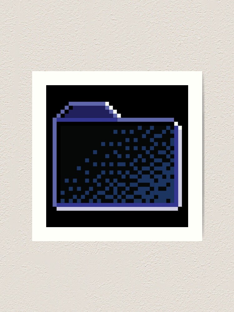 "Pixel Blue Folder Icon" Art Print for Sale by da-ux-designer | Redbubble