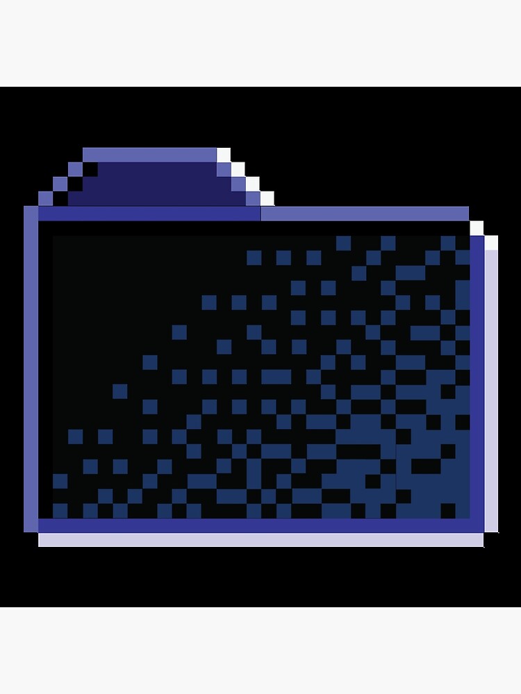 "Pixel Blue Folder Icon" Art Print for Sale by da-ux-designer | Redbubble