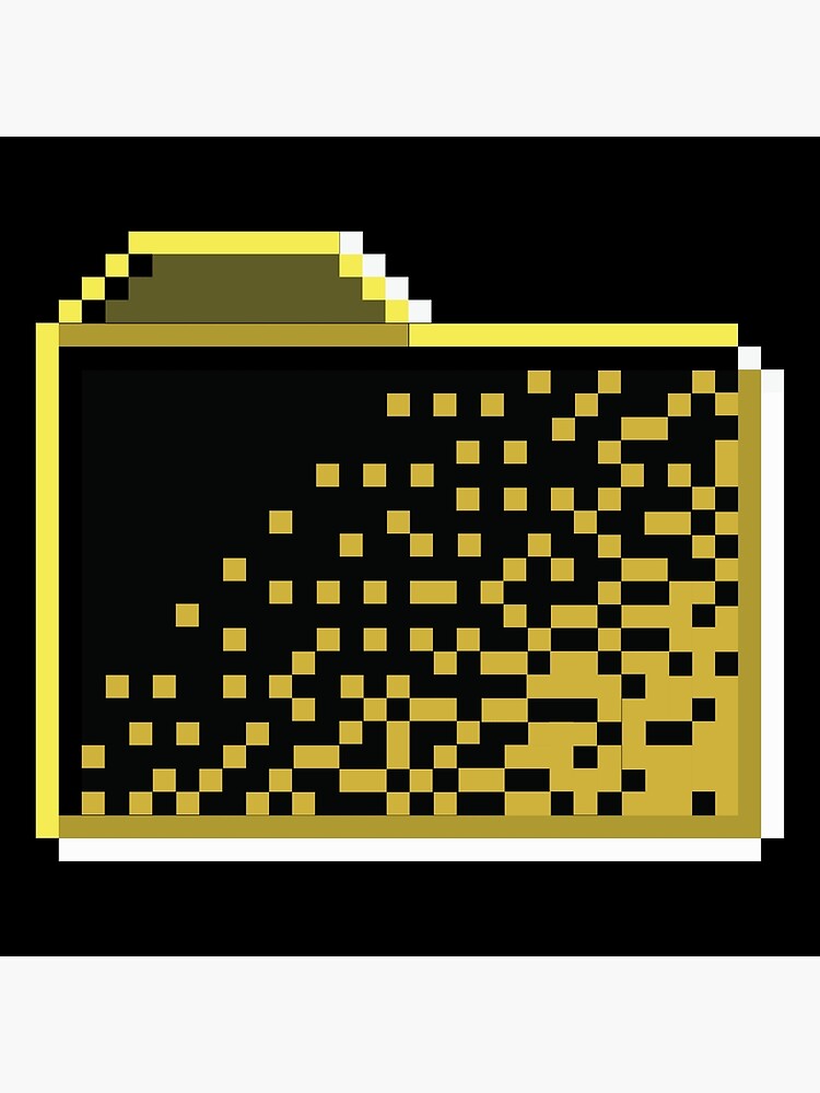 "Pixel Yellow Folder Icon" Photographic Print by da-ux-designer | Redbubble
