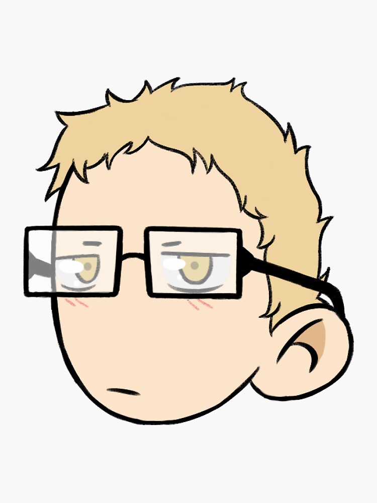 "Haikyuu Stickers - Tsukishima Kei" Sticker for Sale by H00terboi ...
