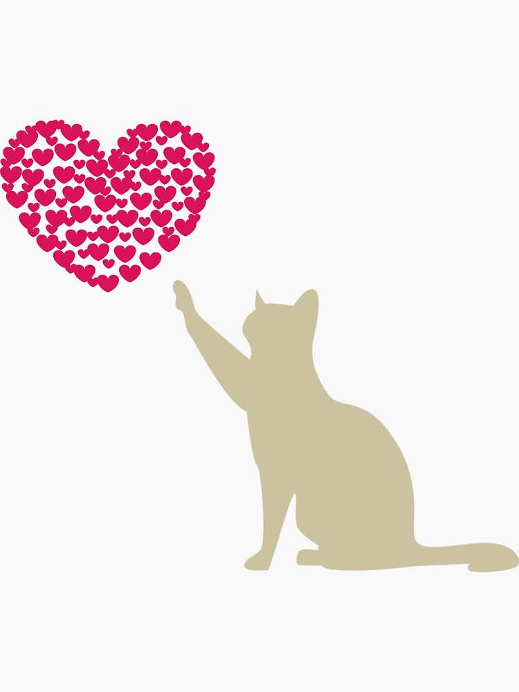 "catslover cute cat love sticker gift " Sticker by sarraKH | Redbubble