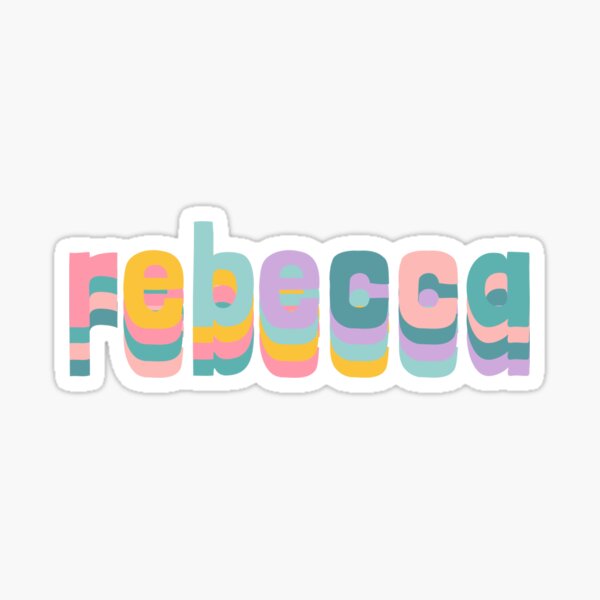 "Rebecca" Sticker for Sale by sophieanthony | Redbubble