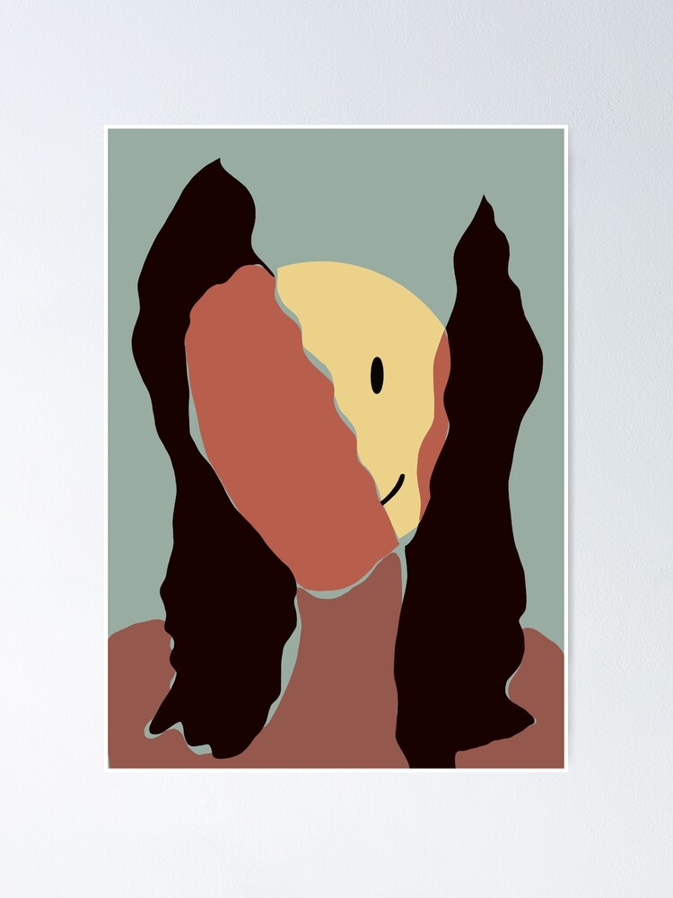 "Abstract Half Smiley Face" Poster by soqhiee | Redbubble