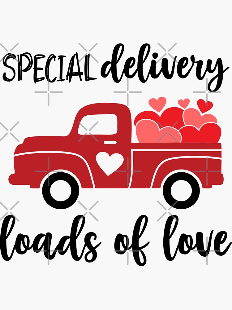 "Special delivery loads of love" Sticker by irinahunter | Redbubble