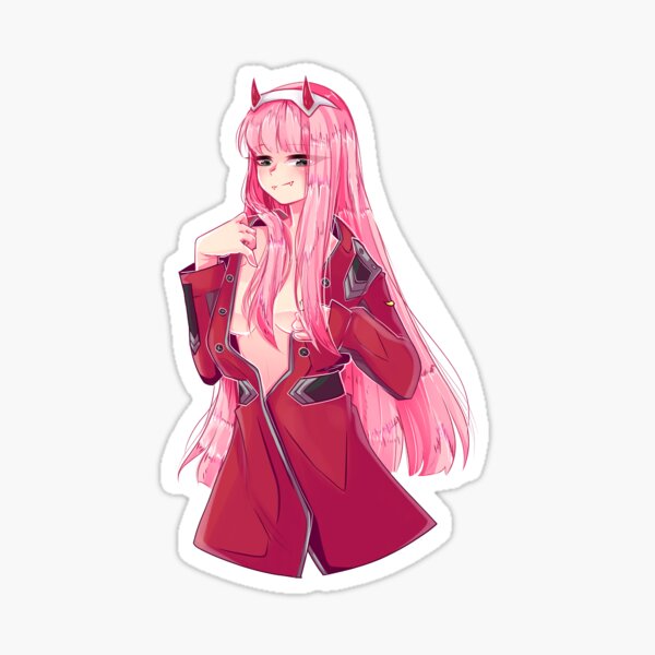 "Anime Styled sticker - Pink Demon Girl" Sticker for Sale by MalVintage ...