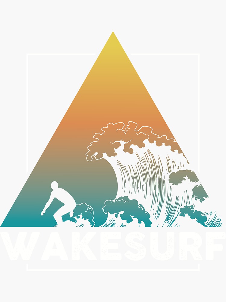 "Wake Surfing Wake Surf Wake Surfing Rope Wake Surfboards" Sticker by ...