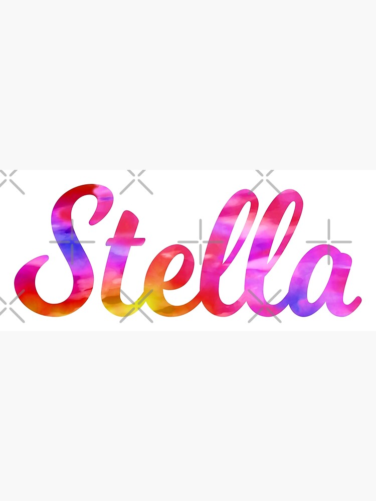 "Stella girls name pretty multi-color design" Poster for Sale by ...