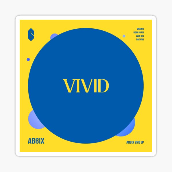 "AB6IX - VIVID" Sticker for Sale by peachy-bubbles | Redbubble