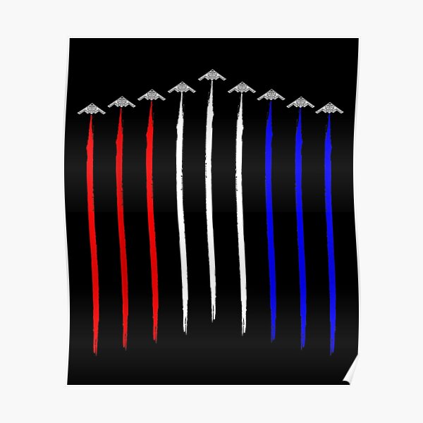 "B 2 Bomber Squadron Contrails American Flag Stealth B2" Poster for ...