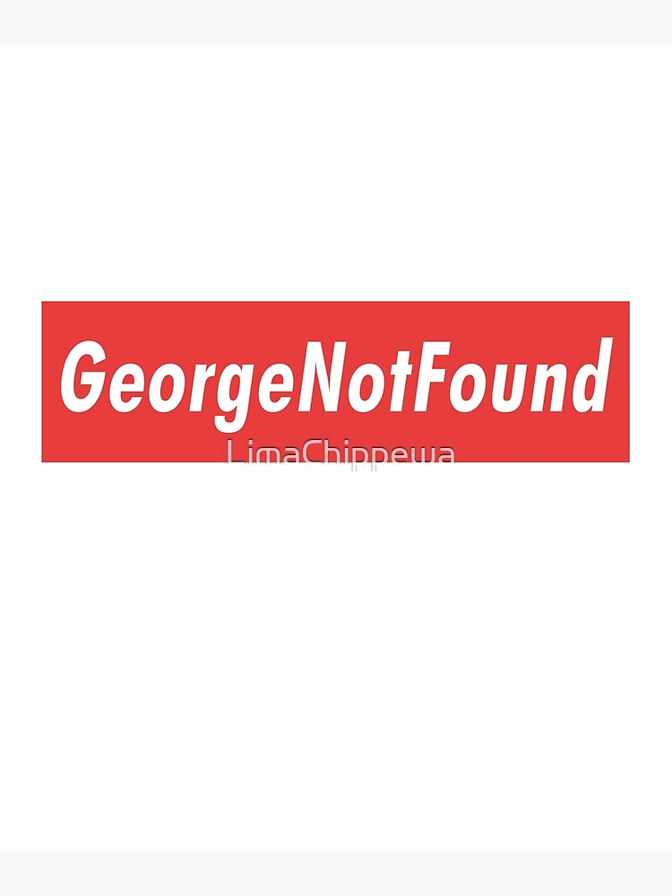 "George Not Found" Poster for Sale by LimaChippewa | Redbubble