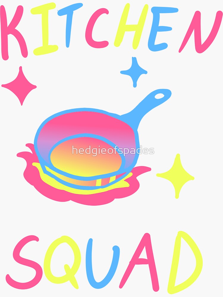 "Kitchen Squad" Sticker for Sale by hedgieofspades | Redbubble