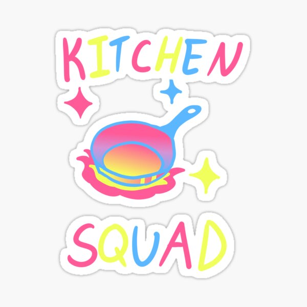 "Kitchen Squad" Sticker for Sale by hedgieofspades | Redbubble