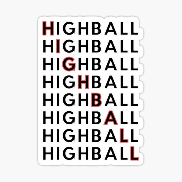 "Highball" Sticker for Sale by trialsanderrors | Redbubble