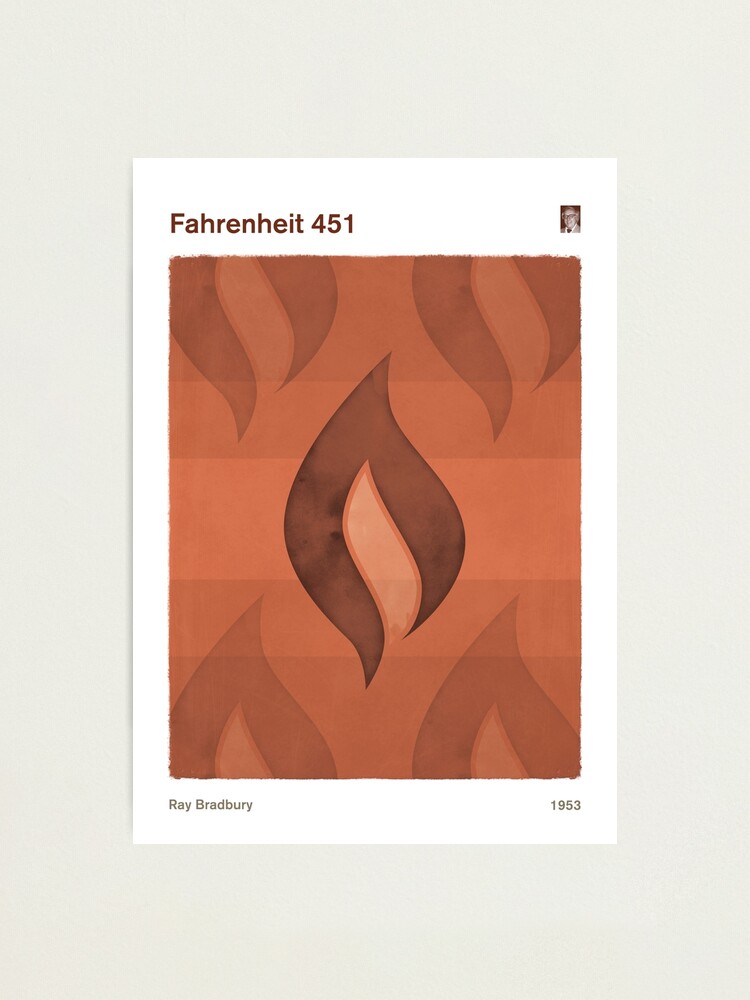"Fahrenheit 451, Ray Bradbury Dystopian Sci-Fi Art for Book Lovers ...