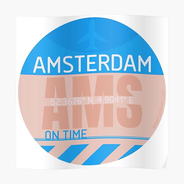 "AMS Amsterdam symbol" Poster for Sale by Aviators | Redbubble