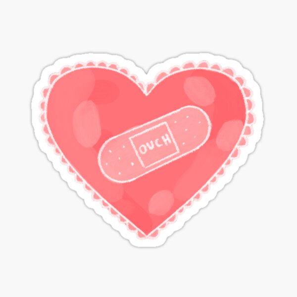 Paper & Party Supplies Kawaii Sticker Mended Heart Die Cut Sticker ...