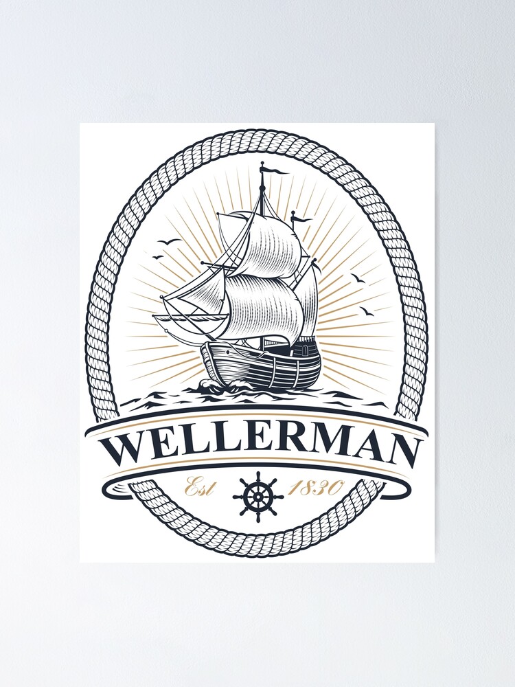 "Wellerman Ship Insignia" Poster for Sale by Grimpops | Redbubble