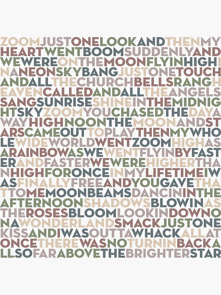 Pegatina «Zoom - Fat Larry's Band - Letra v.5» de x1brett | Redbubble